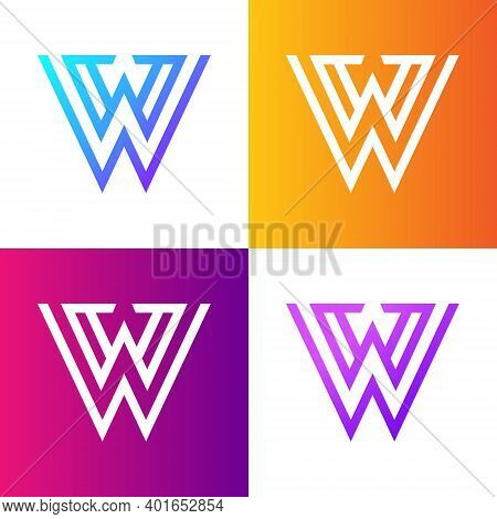 Letter Logo W. Vector & Photo (Free Trial) | Bigstock