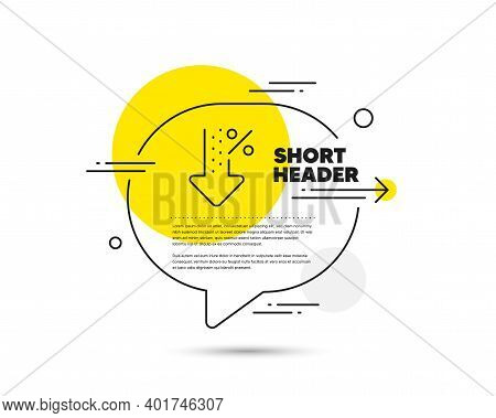 Low Percent Line Icon Vector & Photo (Free Trial) | Bigstock