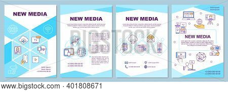 New Media Brochure Template. Interactive Technology. Online Content ...