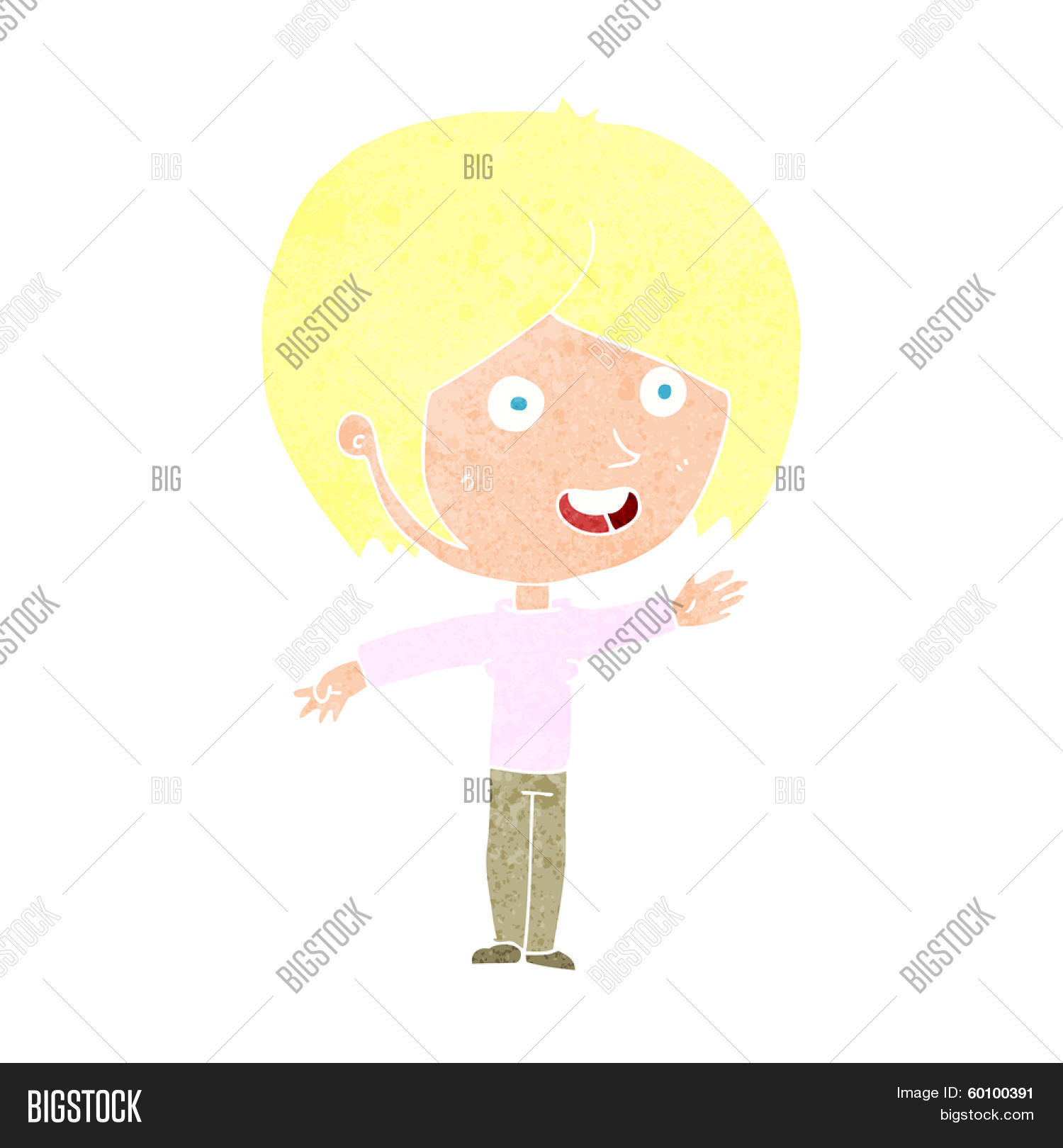 Cartoon Happy Girl Vector & Photo (Free Trial) | Bigstock