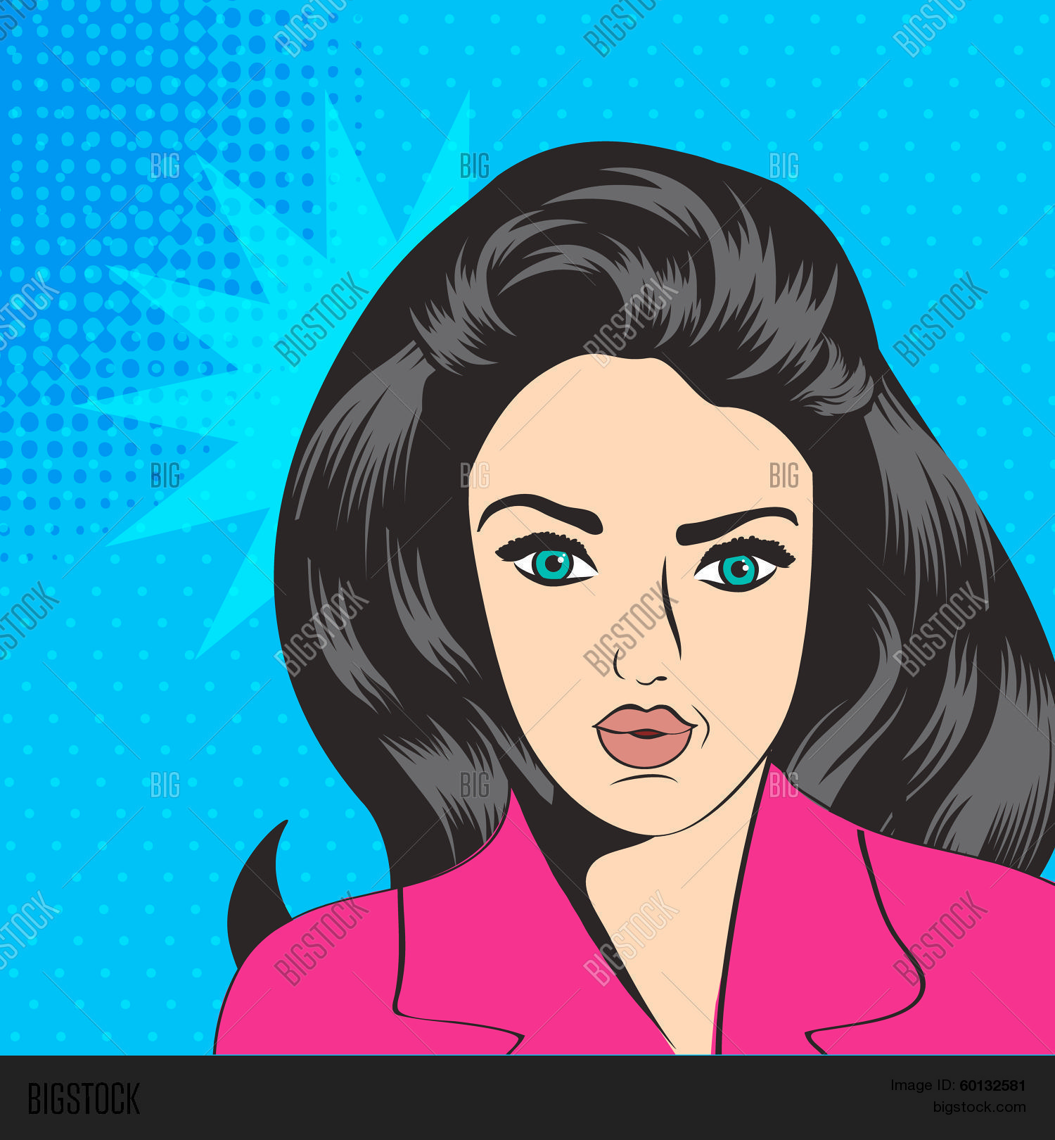 Cute Retro Woman Vector & Photo (Free Trial) | Bigstock