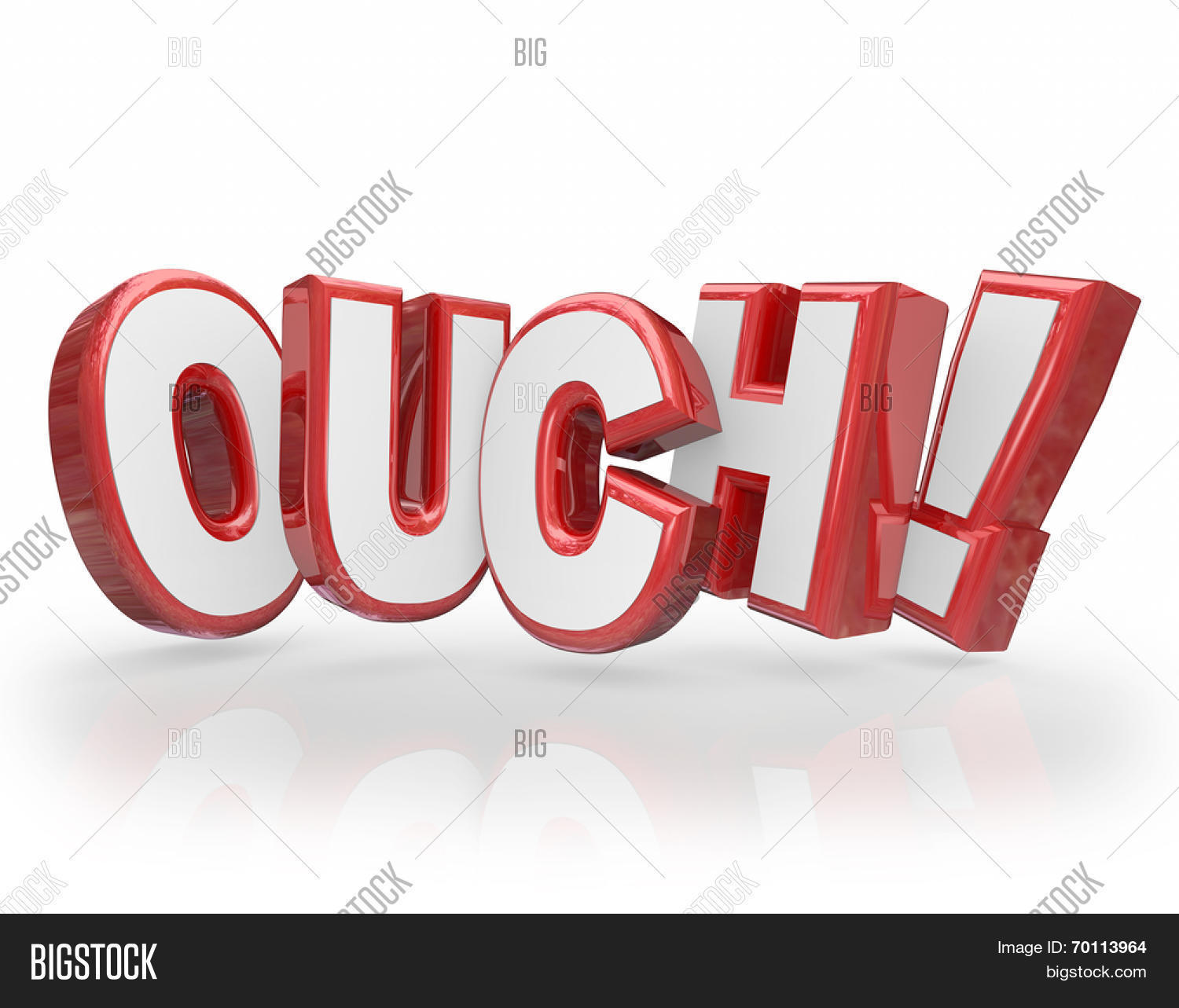 Ouch Word Red 3d Image & Photo (Free Trial) | Bigstock