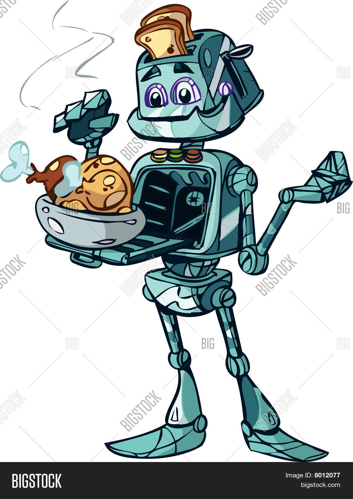 Food Robot Vector & Photo (Free Trial) | Bigstock