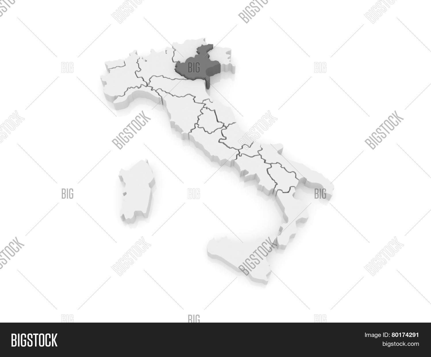 Map Veneto. Italy. 3d Image & Photo (Free Trial) | Bigstock