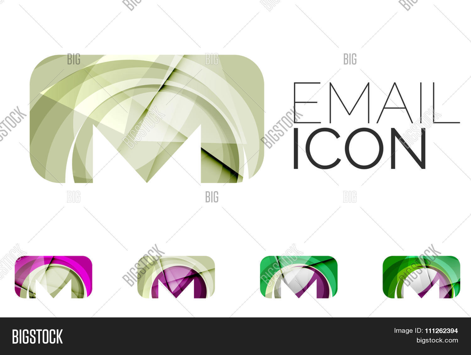 Set Abstract Email Vector & Photo (Free Trial) | Bigstock