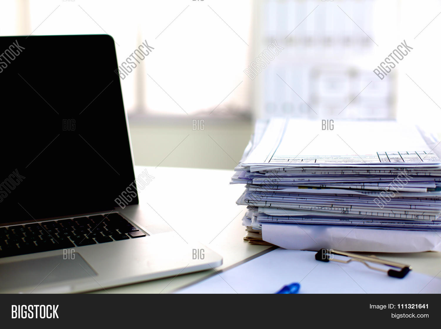 Office Desk Stack Image & Photo (Free Trial) | Bigstock