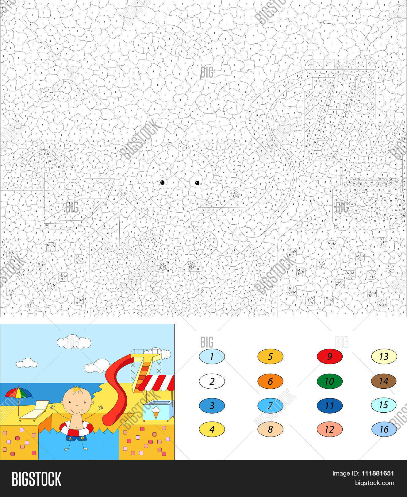 Color By Number Vector & Photo (Free Trial) | Bigstock