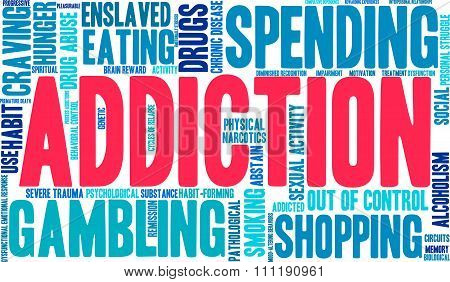 Addiction Word Cloud Vector & Photo (Free Trial) | Bigstock
