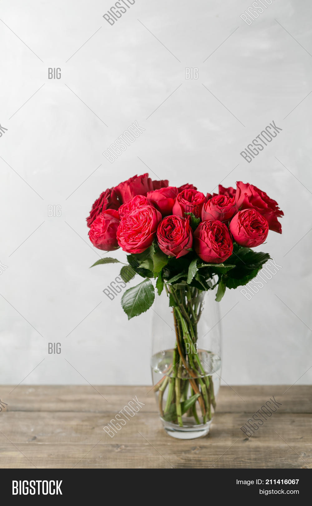 Red Roses Vase On Image & Photo (Free Trial) | Bigstock
