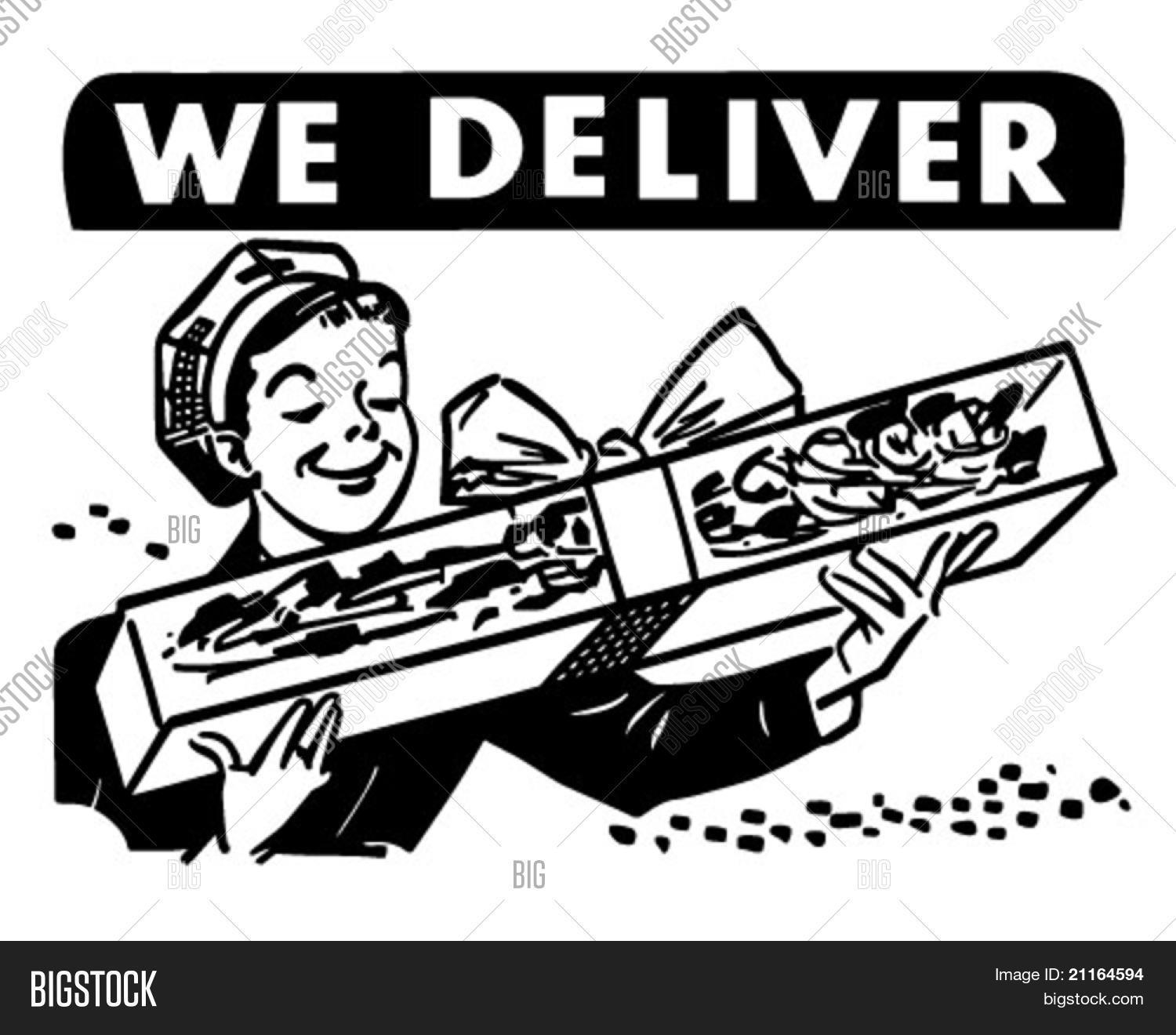 We Deliver - Retro Vector & Photo (Free Trial) | Bigstock