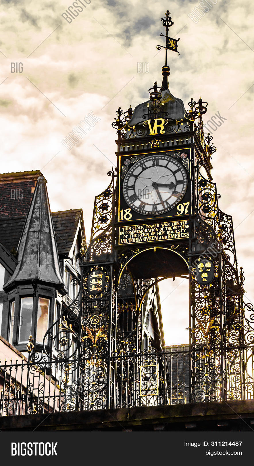Chester City Clock, Image & Photo (Free Trial) | Bigstock