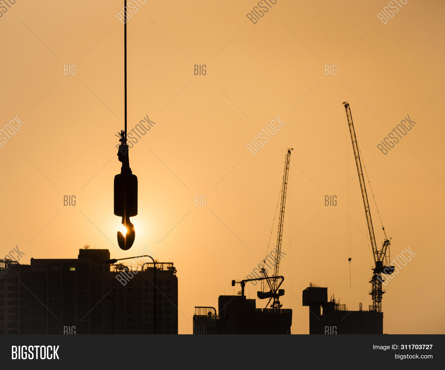 Cranes Working On Image & Photo (Free Trial) | Bigstock