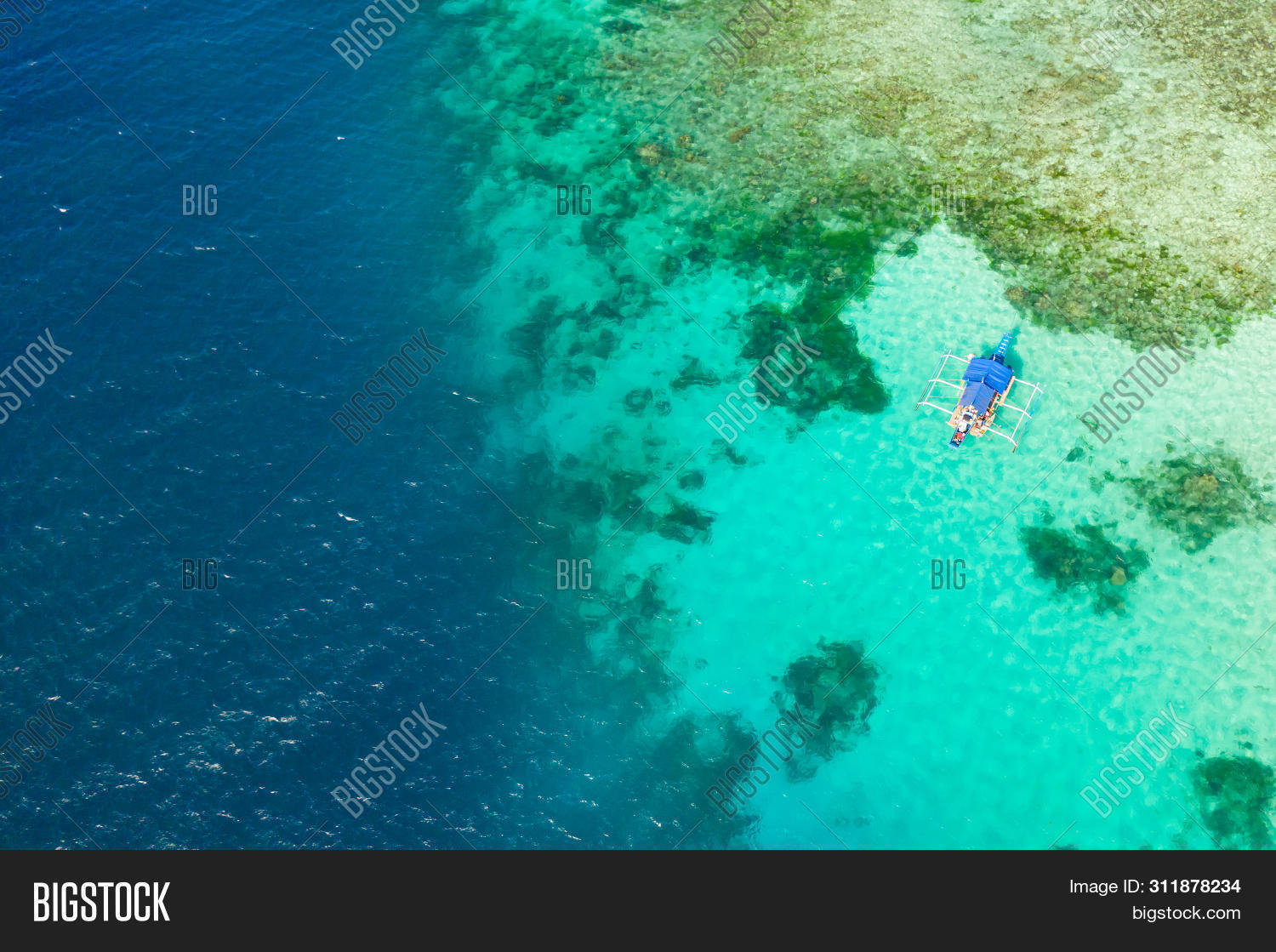 Boat On Coral Reef. Image & Photo (Free Trial) | Bigstock