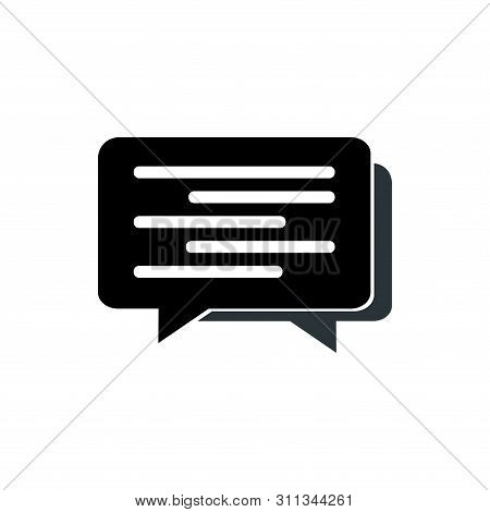 Chat Icon Black Vector & Photo (Free Trial) | Bigstock