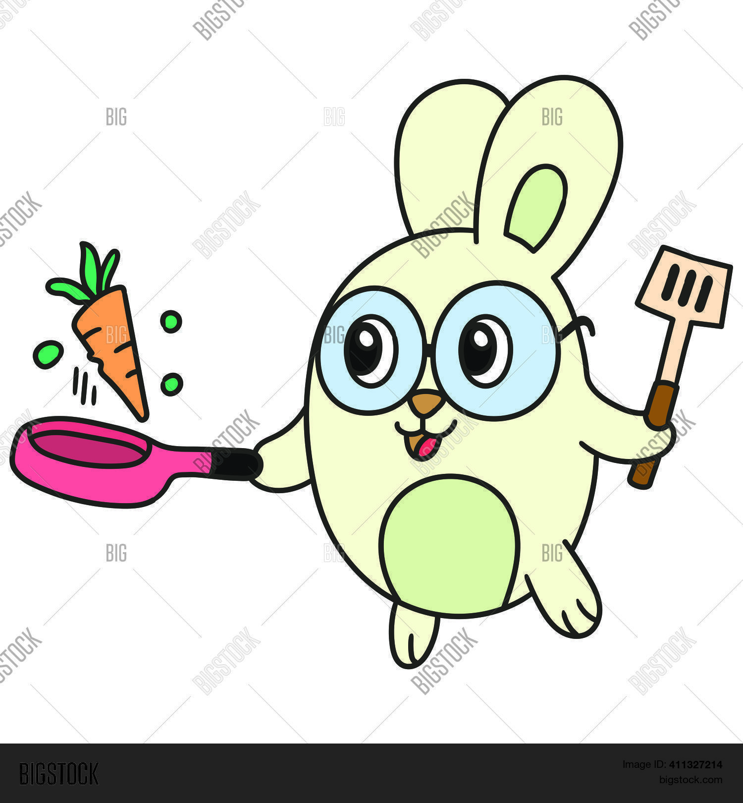 Rabbit Cooking Vector & Photo (Free Trial) | Bigstock