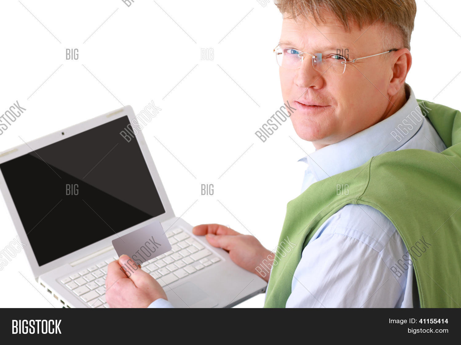 Man Sitting Laptop, Image & Photo (Free Trial) | Bigstock