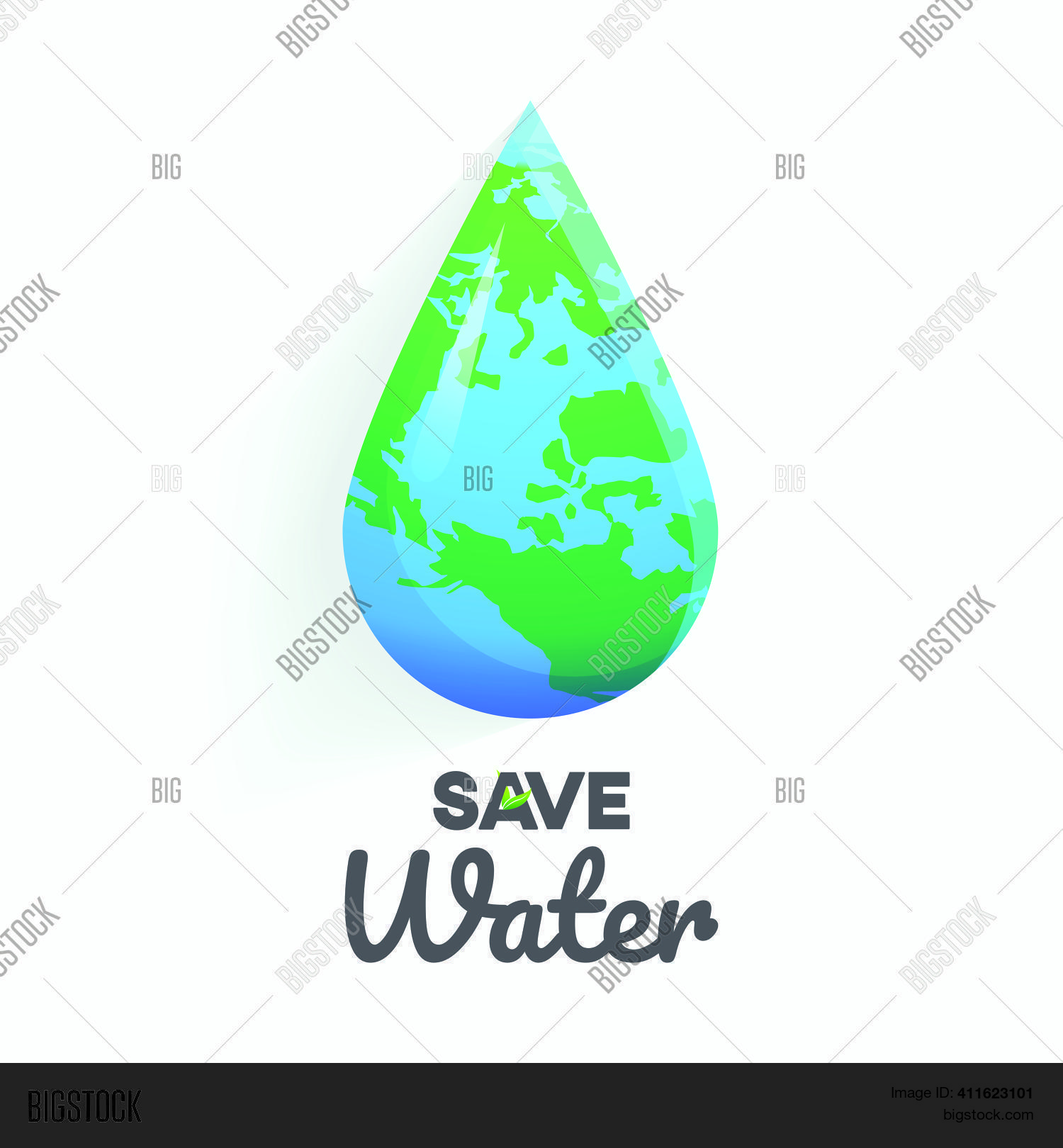 Save Water Graphic Vector & Photo (Free Trial) | Bigstock