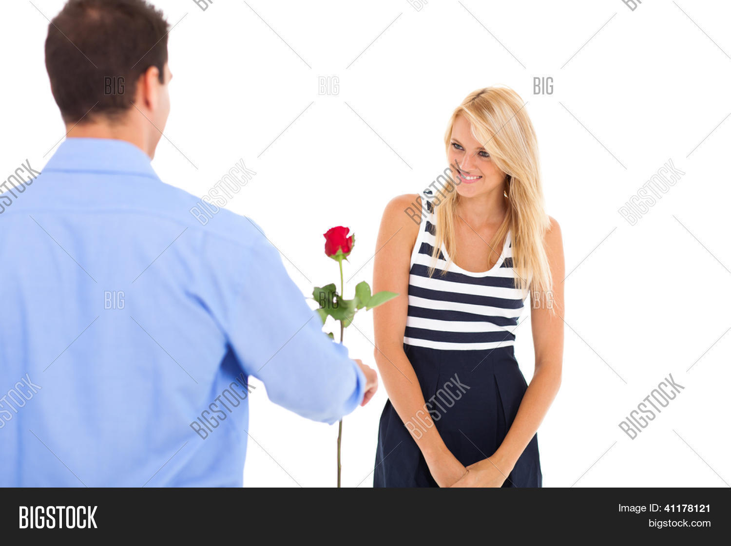 Young Man Giving Rose Image & Photo (Free Trial) | Bigstock