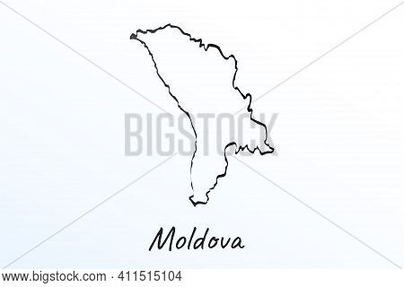 Hand Draw Map Moldova Vector & Photo (Free Trial) | Bigstock