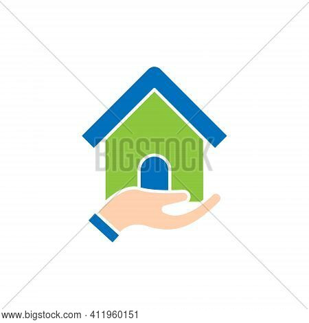 Home Hand Logo Icon Vector & Photo (Free Trial) | Bigstock