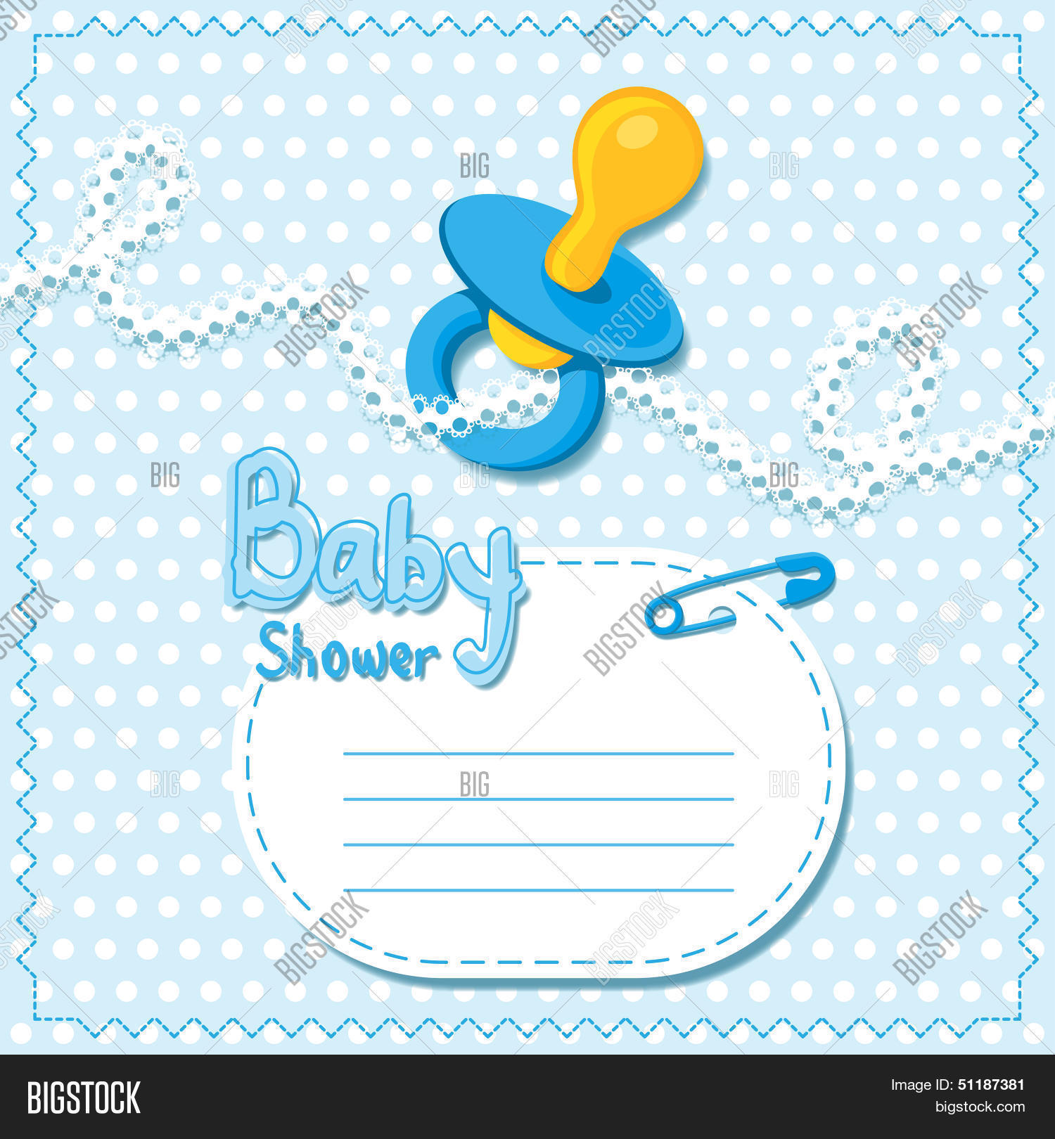 Baby Shower. Blue Vector & Photo (Free Trial) | Bigstock