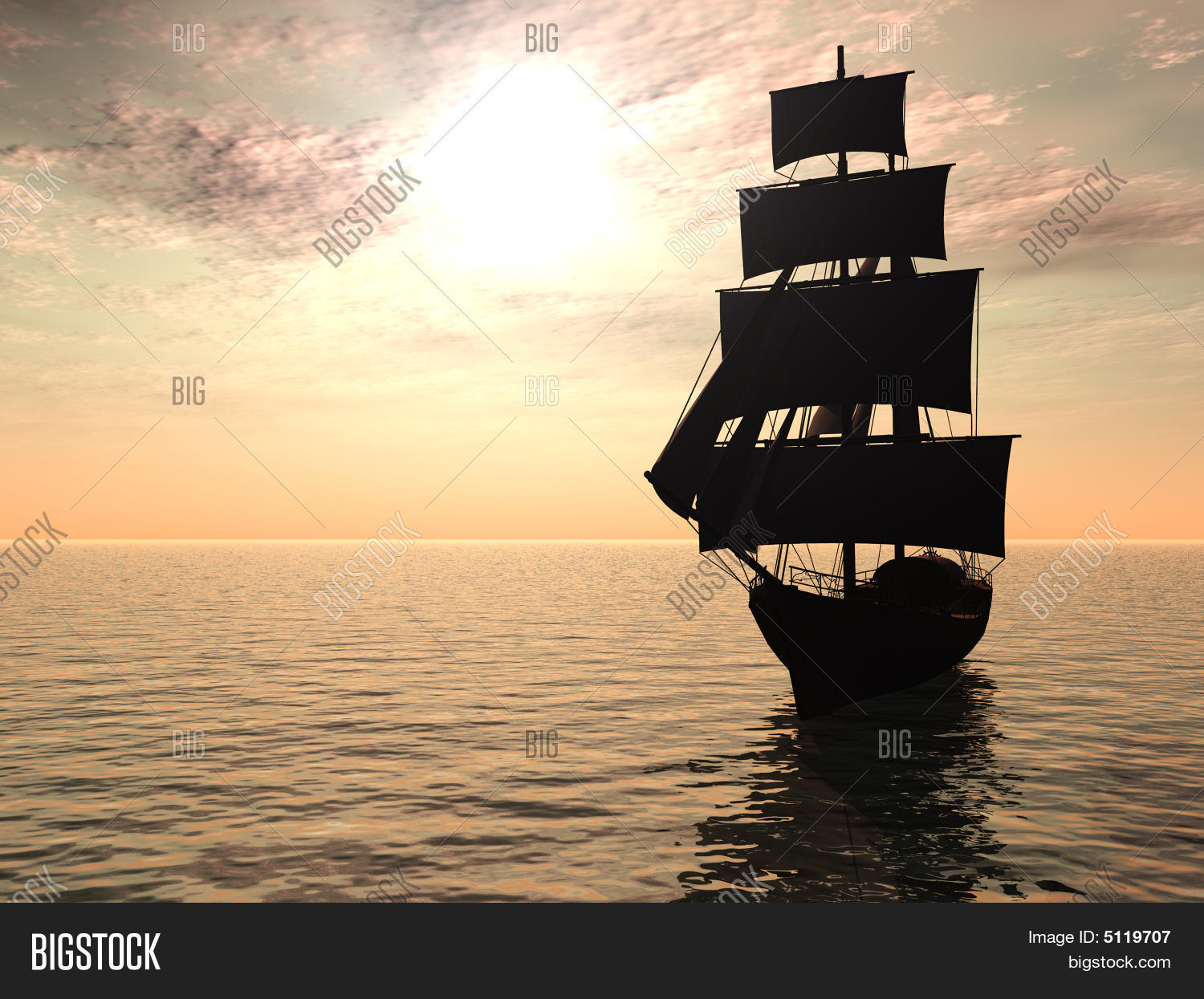 Ship Out Sea Early Image & Photo (Free Trial) | Bigstock