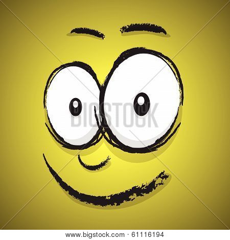 Happy Cartoon Face Vector & Photo (Free Trial) | Bigstock