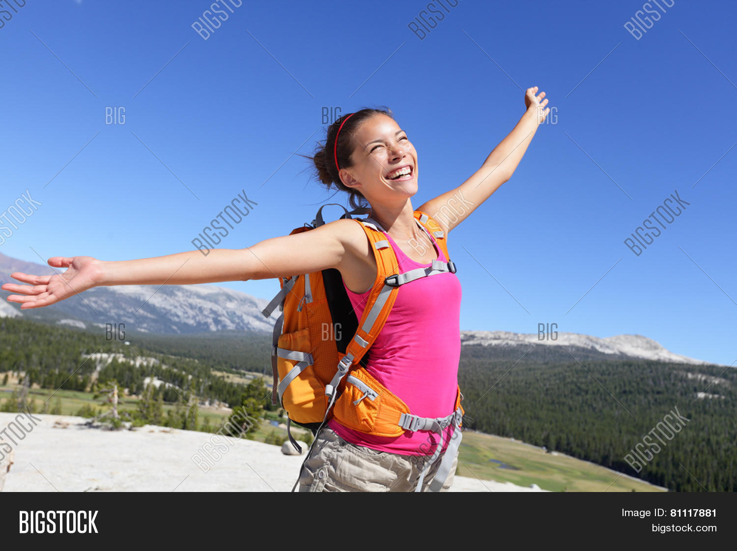 Happy Hiker Girl Image & Photo (Free Trial) | Bigstock