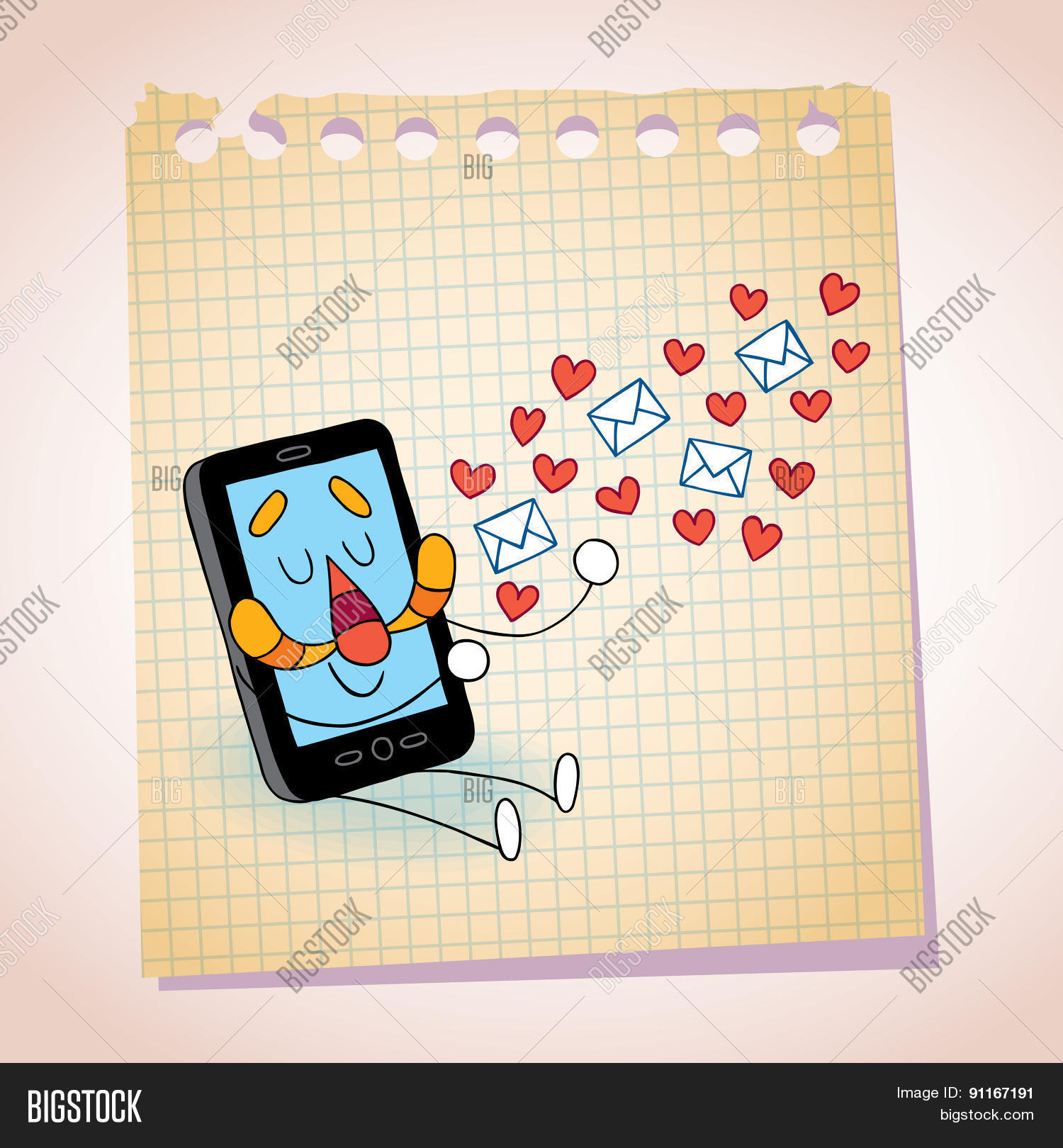Cell Phone Sending Vector & Photo (Free Trial) | Bigstock