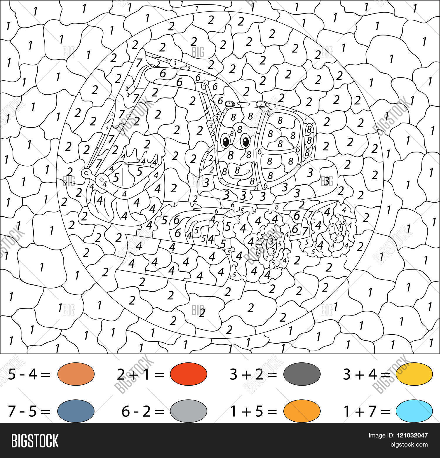 Cartoon Excavator. Vector & Photo (Free Trial) | Bigstock