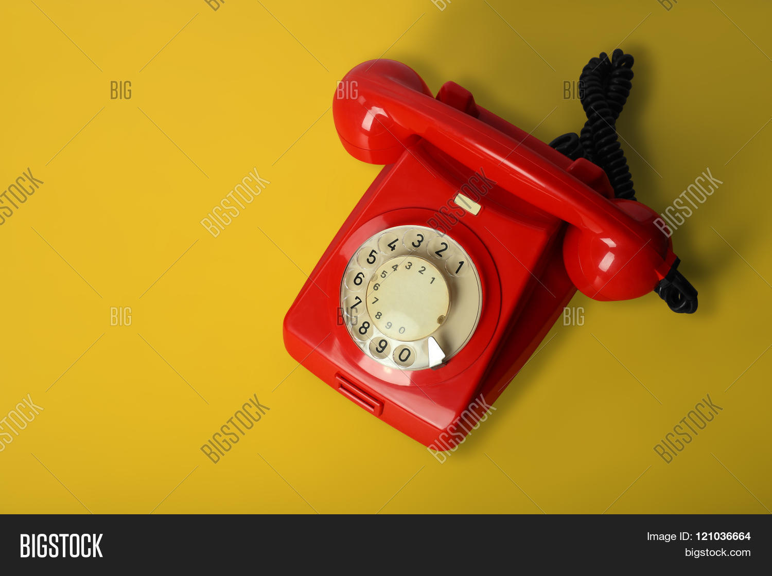 Red Vintage Phone On Image & Photo (Free Trial) | Bigstock