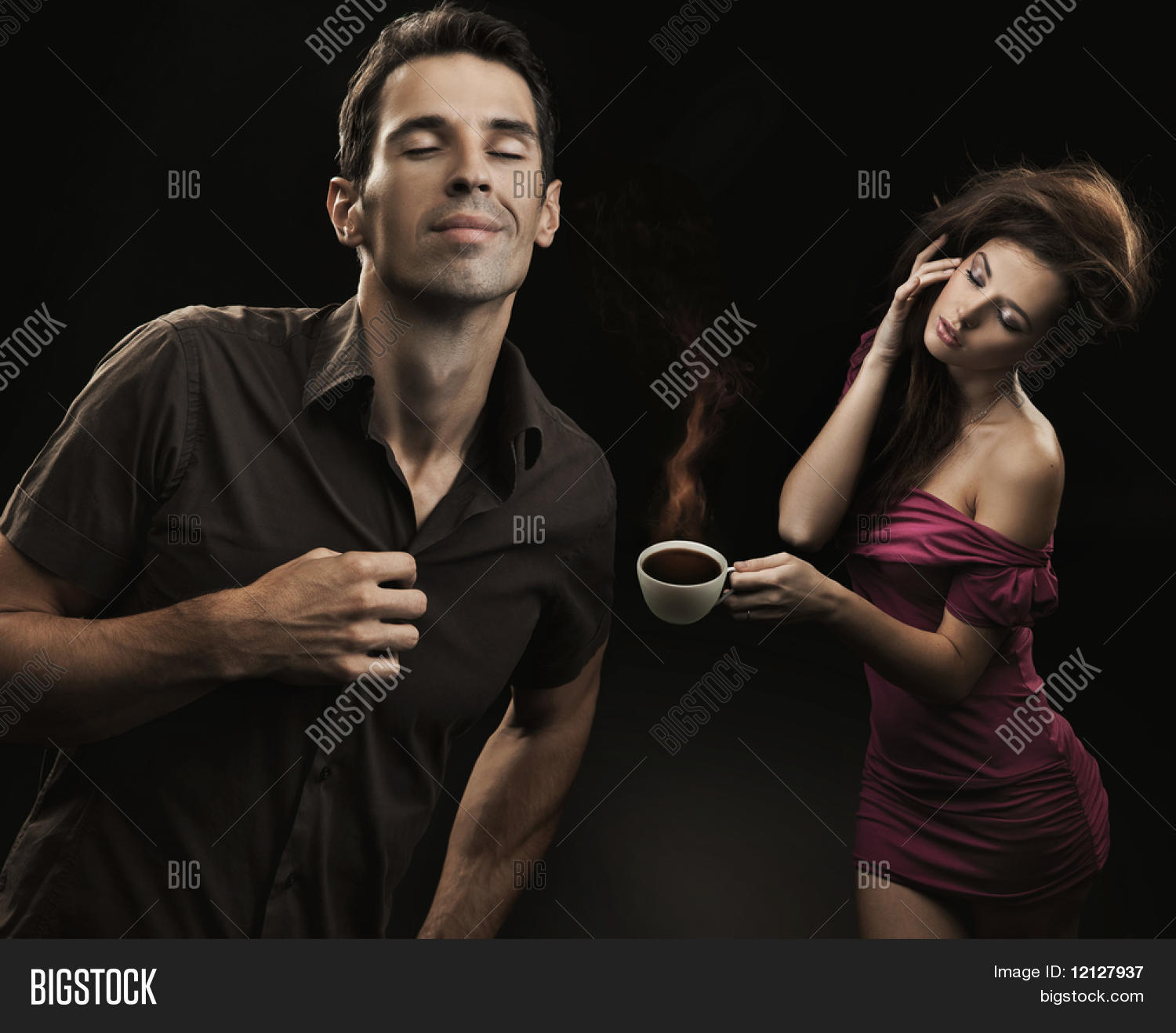 Sexy Couple Cup Coffee Image & Photo (Free Trial) | Bigstock