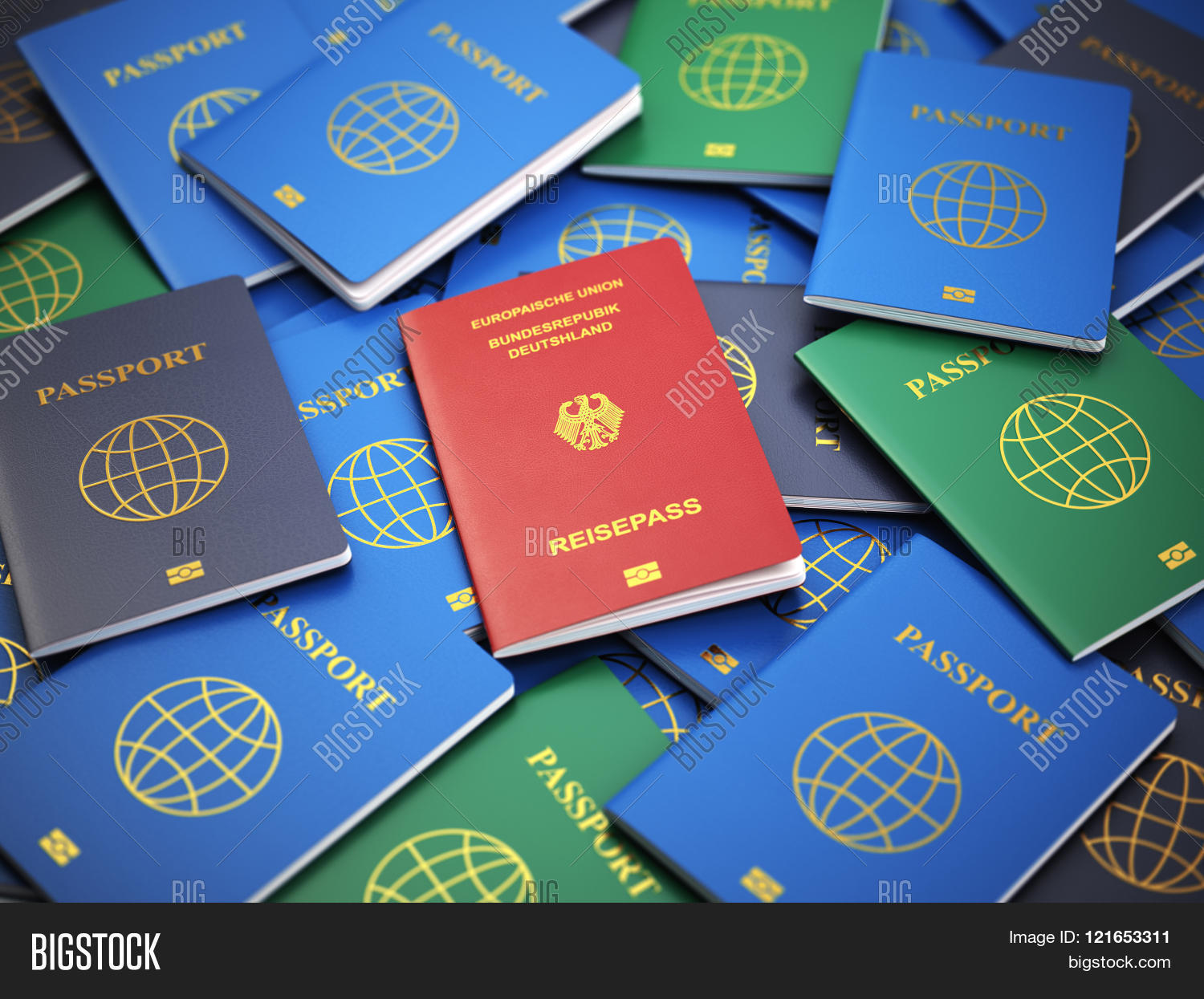 Passport Germany On Image & Photo (Free Trial) | Bigstock