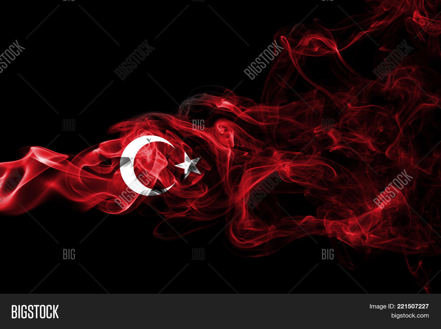 Turkey Flag On Fire