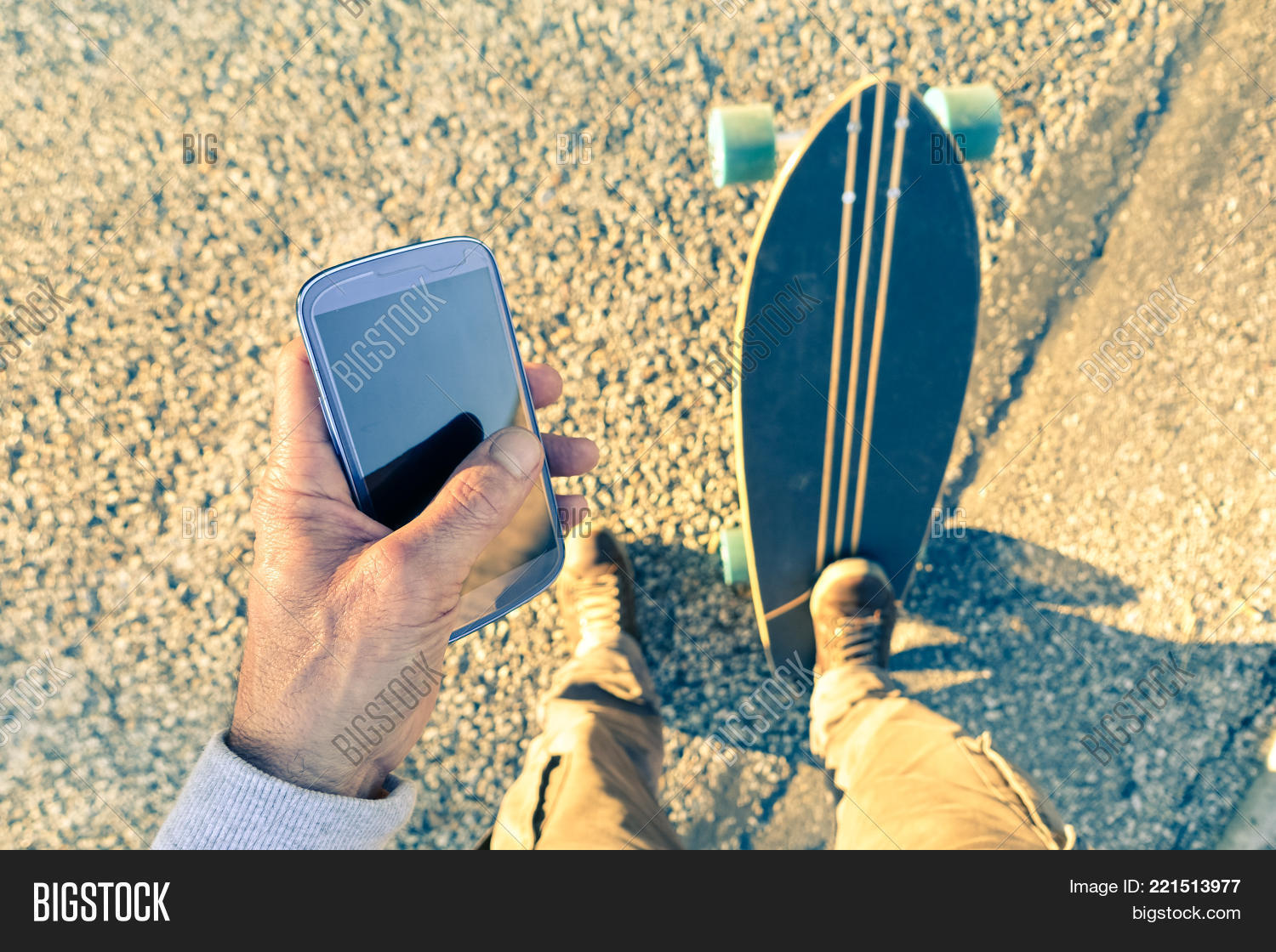 Man Holding Mobile Image & Photo (Free Trial) | Bigstock