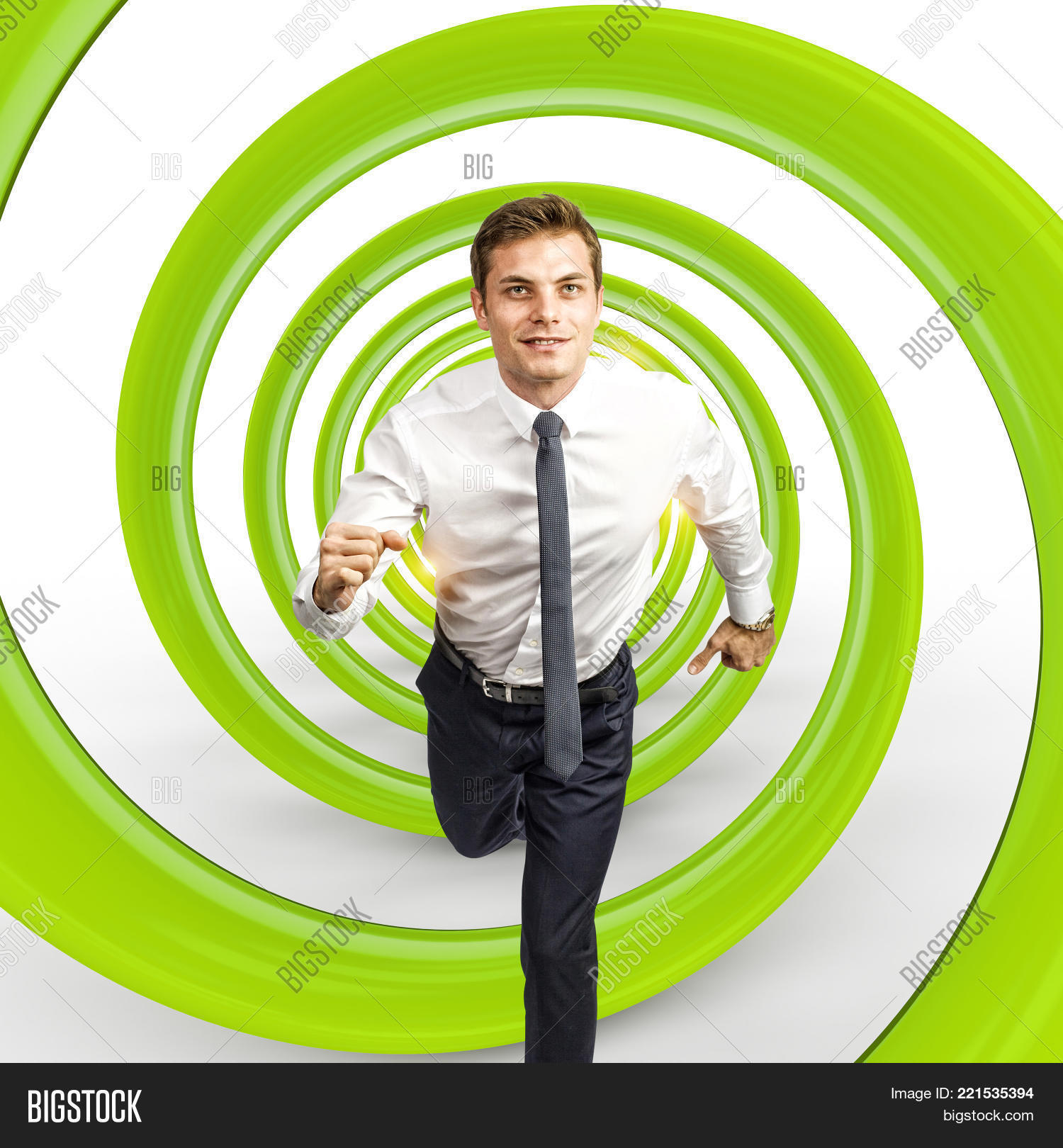 Happy Man Run Inside Image & Photo (Free Trial) | Bigstock