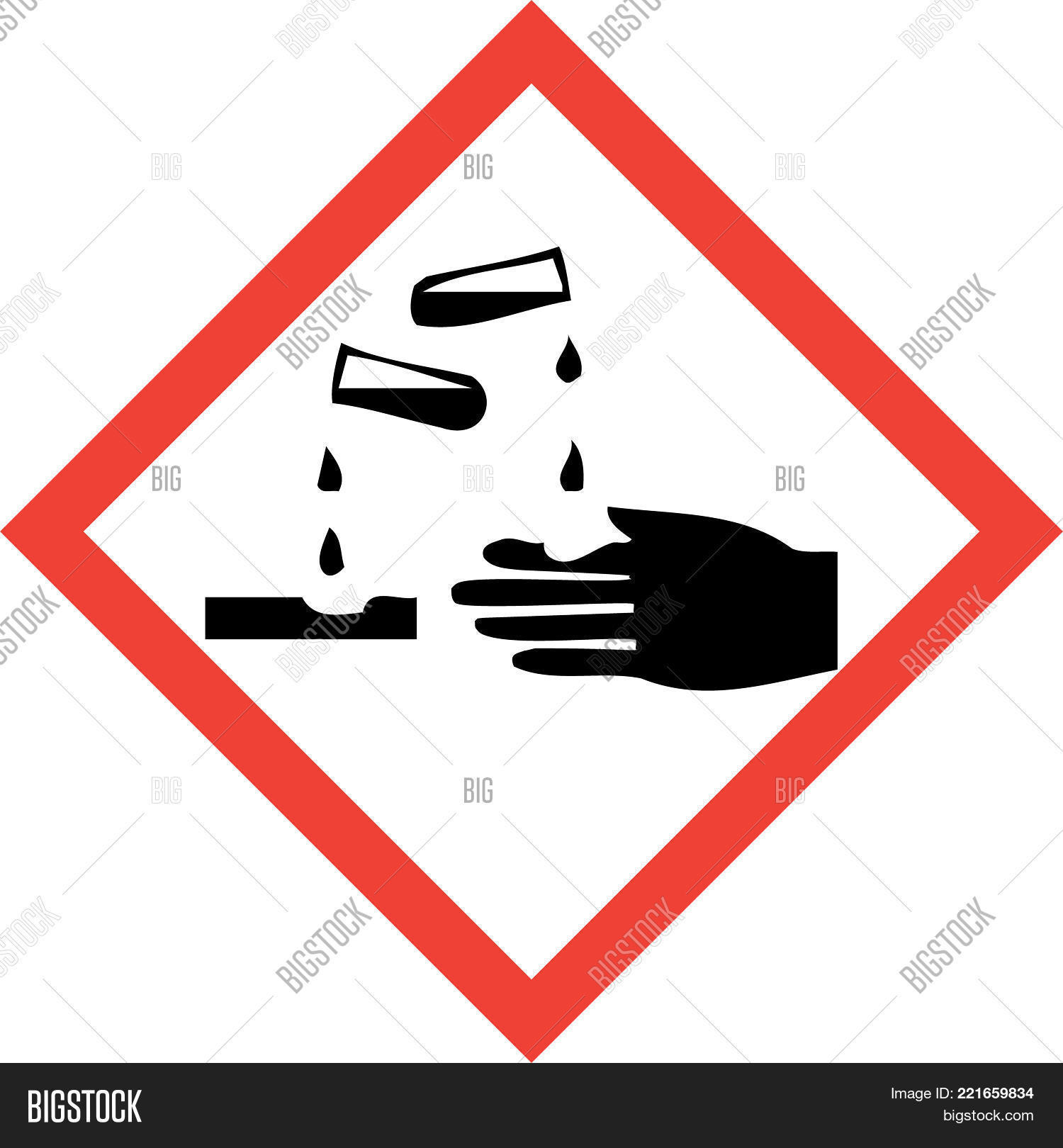 Hazard Sign Corrosive Image & Photo (Free Trial) | Bigstock