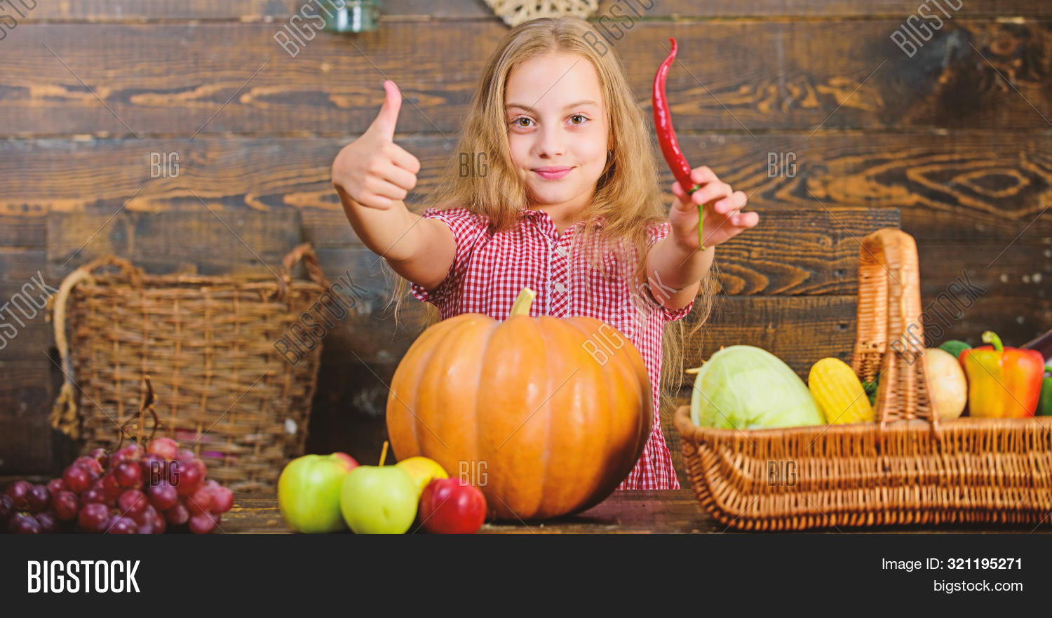 Girl Kid Farm Market Image & Photo (Free Trial) | Bigstock
