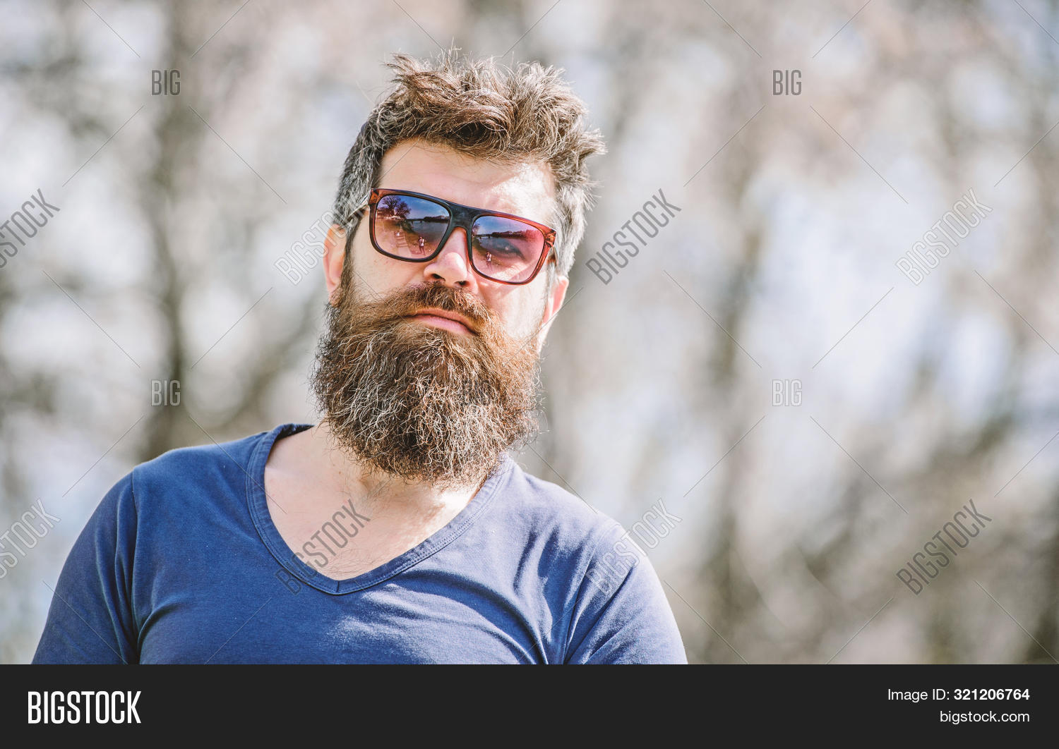 Bearded Man Outdoor. Image & Photo (Free Trial) | Bigstock