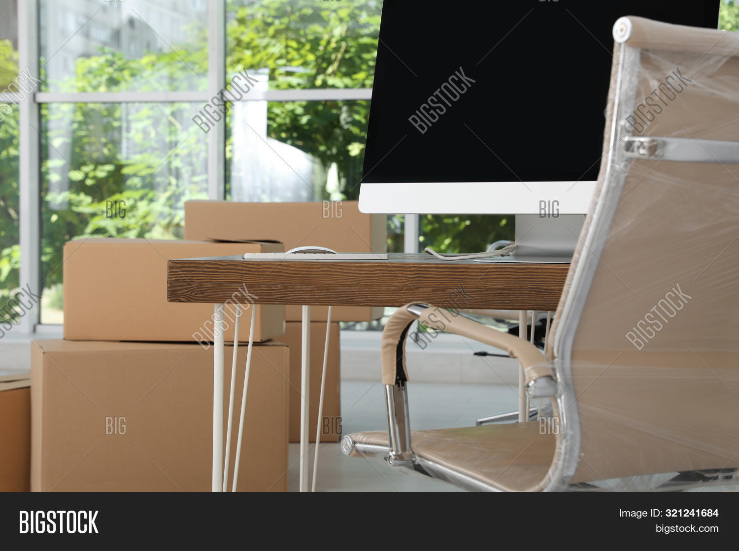 Computer On Table Image & Photo (Free Trial) | Bigstock