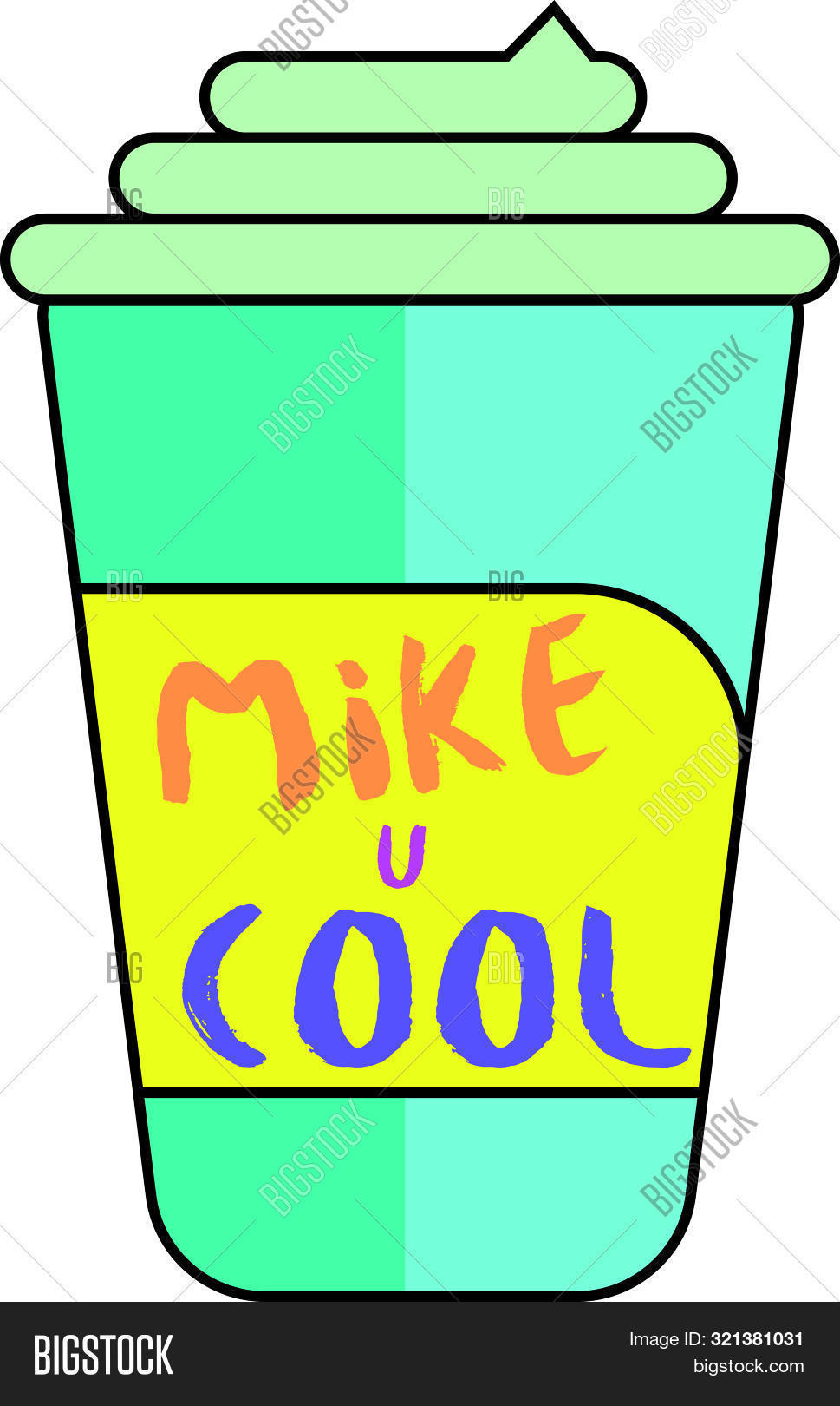 Cup Inscription "mike Vector & Photo (Free Trial) | Bigstock