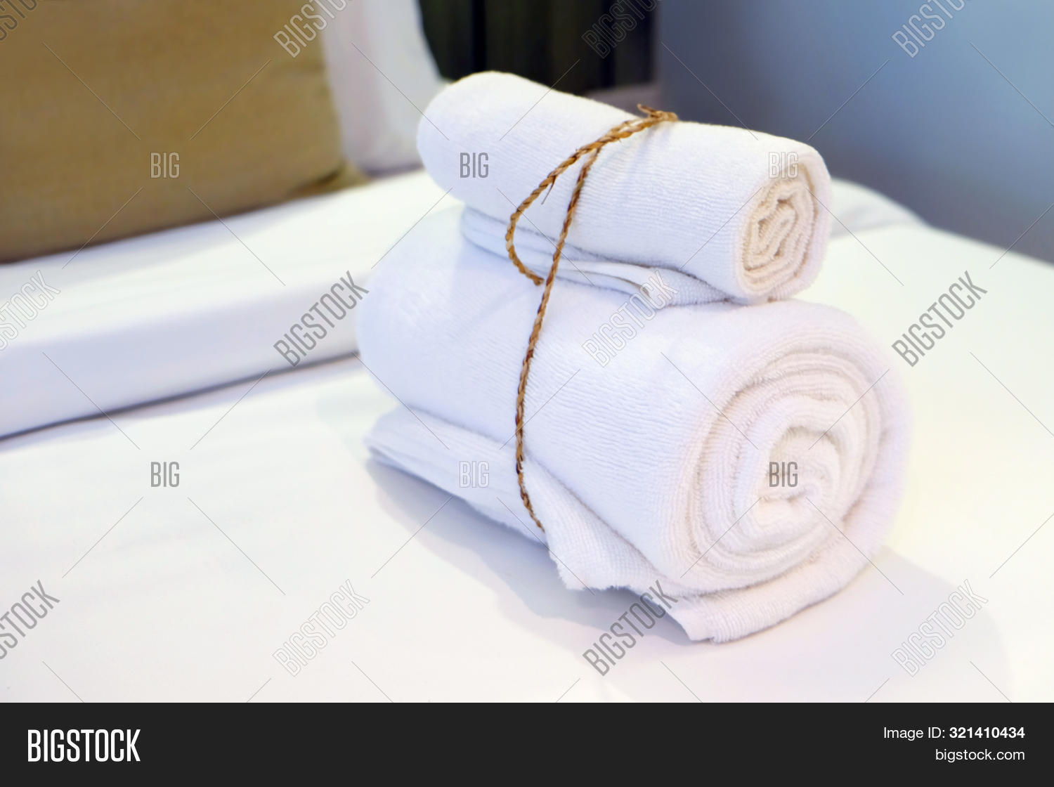 Roll Towels Tied By Image & Photo (Free Trial) | Bigstock