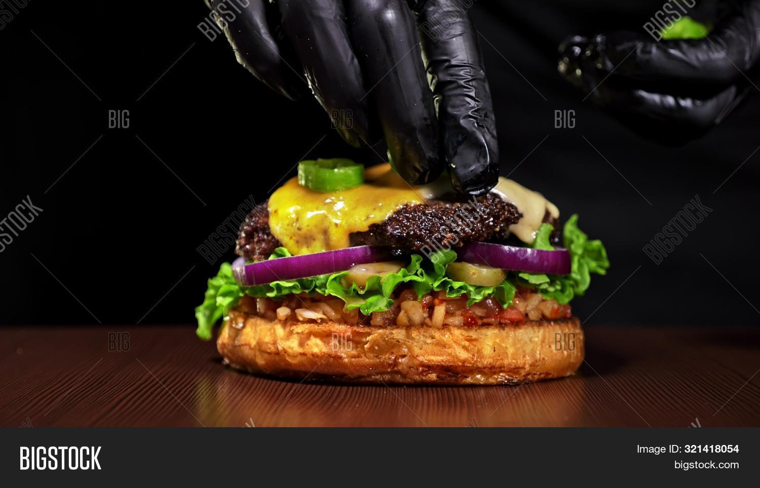 Craft Burger Cooking Image & Photo (Free Trial) | Bigstock