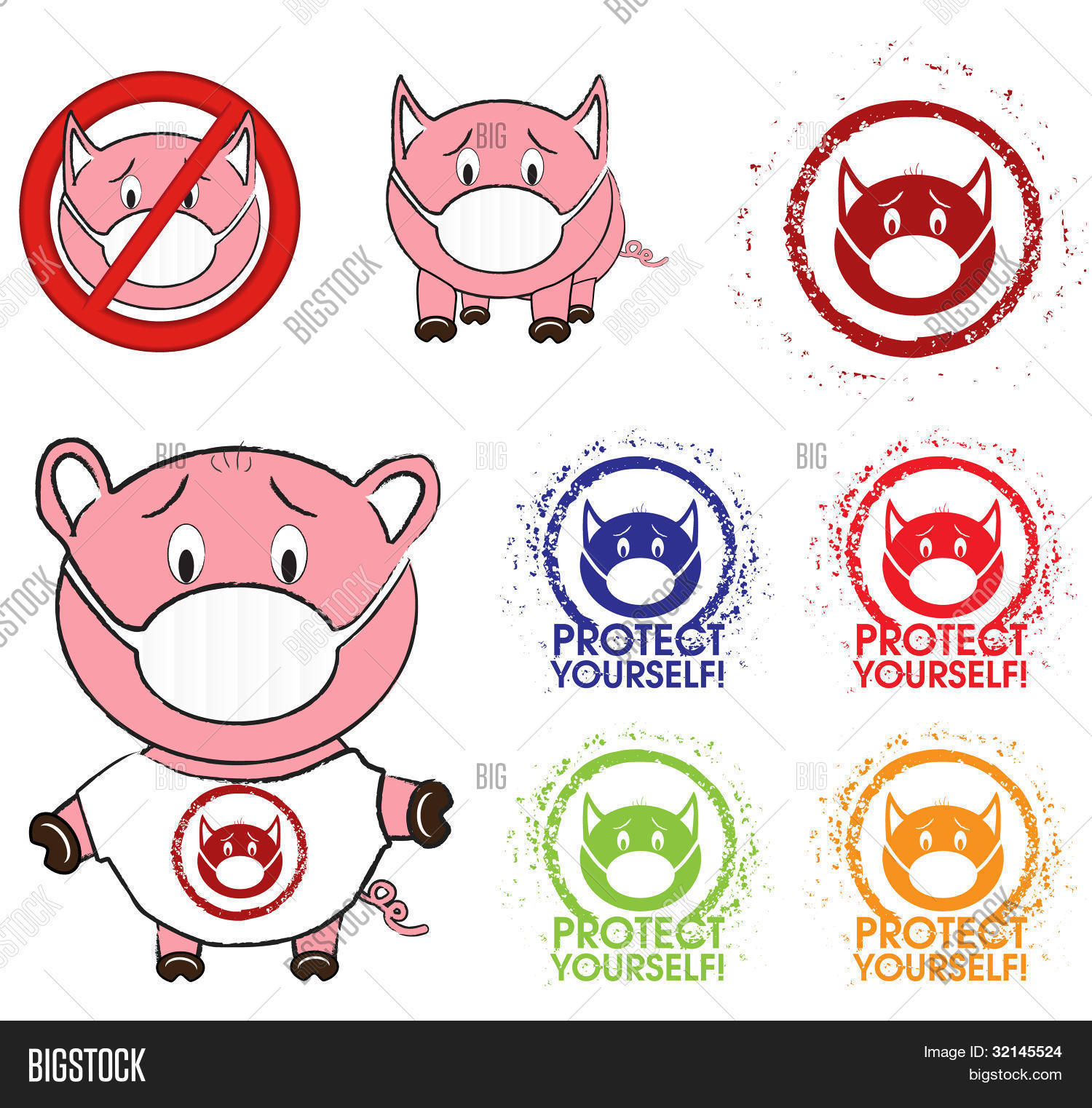 Swine Flu Vector & Photo (Free Trial) | Bigstock