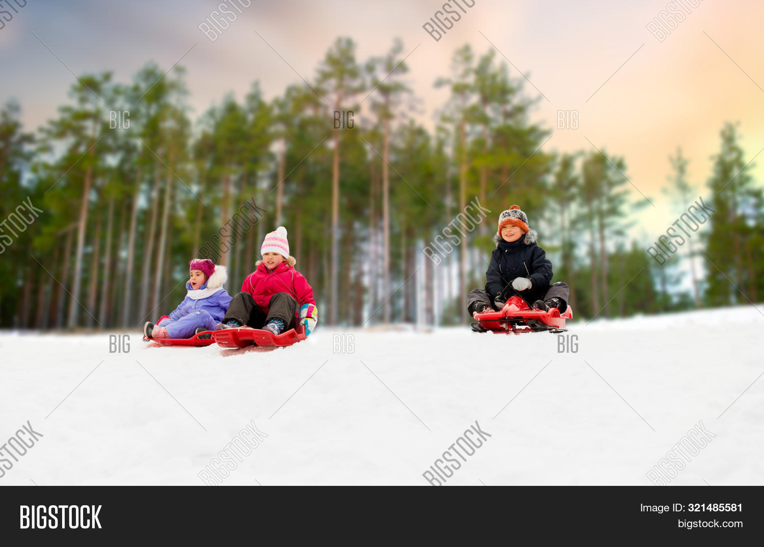 Childhood, Sledging Image & Photo (Free Trial) | Bigstock