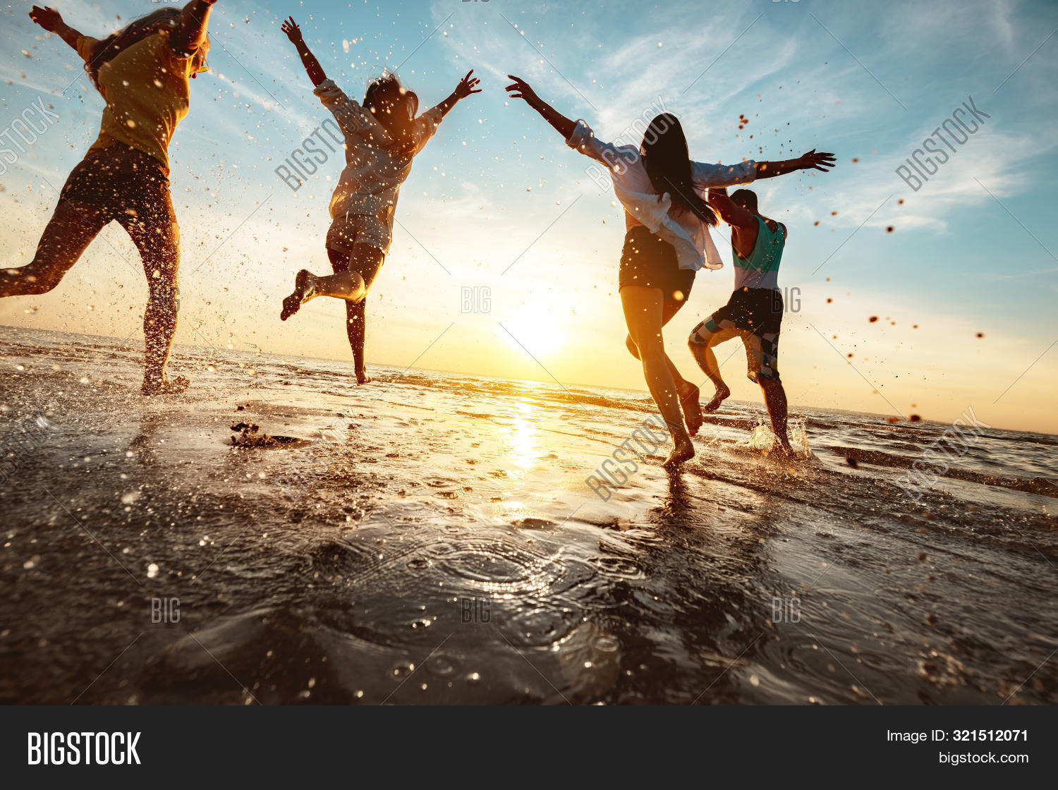 Four Happy Friends Image & Photo (Free Trial) | Bigstock