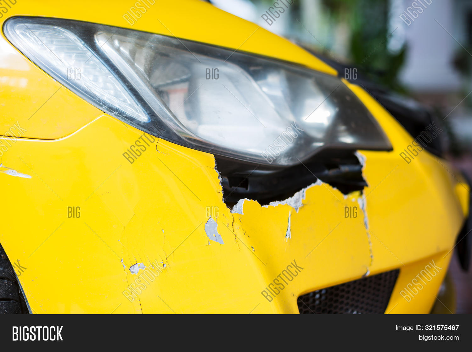 Front Yellow Car Get Image & Photo (Free Trial) | Bigstock
