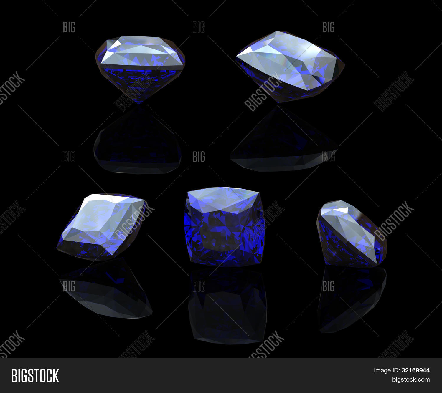 Blue Gemstone Square Image & Photo (Free Trial) | Bigstock