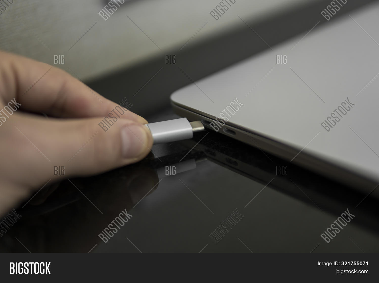 Male Hand Plugging Image & Photo (Free Trial) | Bigstock