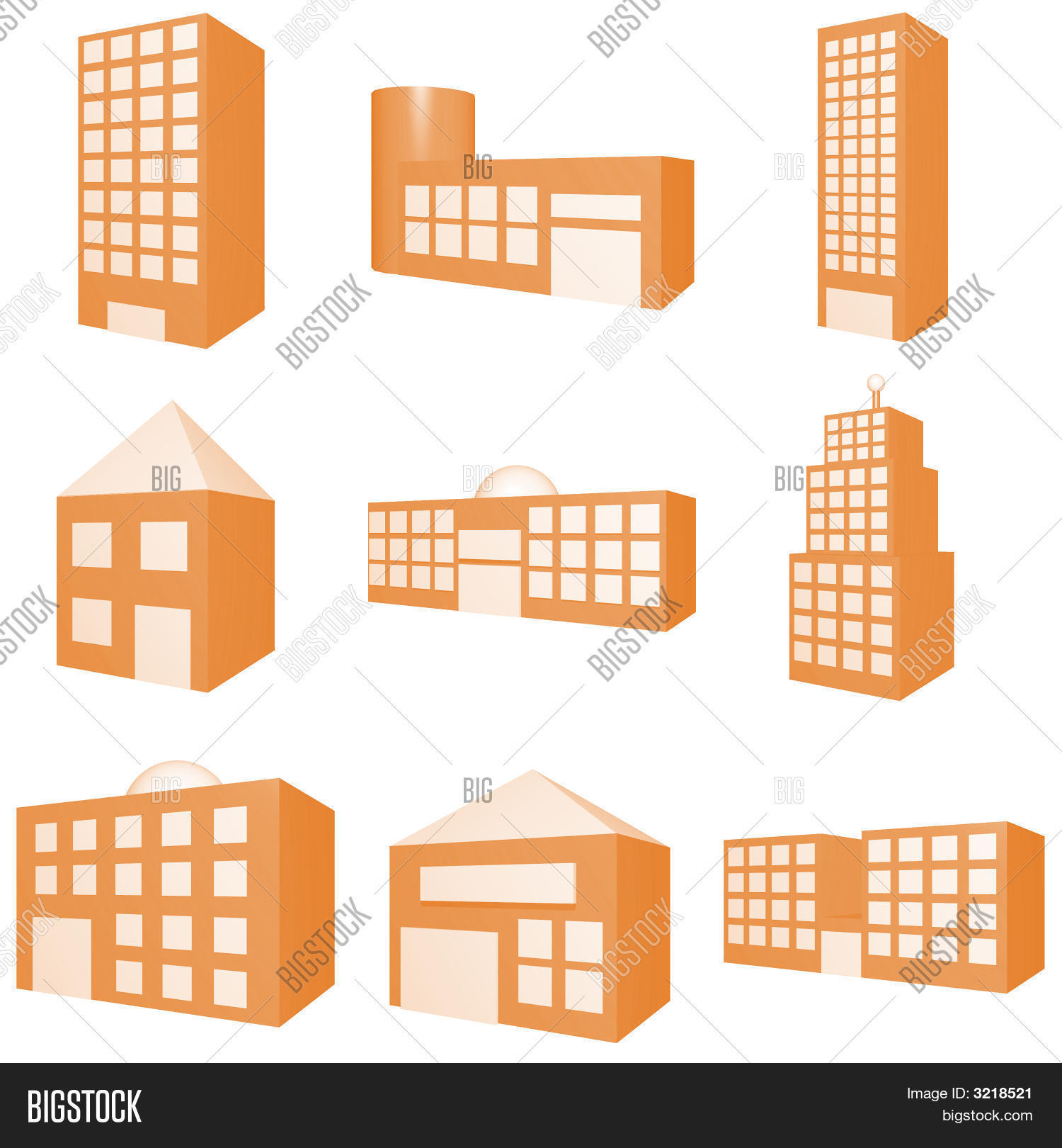 Building Icon Set Image & Photo (Free Trial) | Bigstock